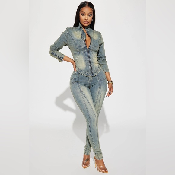 Fashion Nova | Jeans | Fashion Nova Moto Mayhem Skinny Jacket And Jeans ...